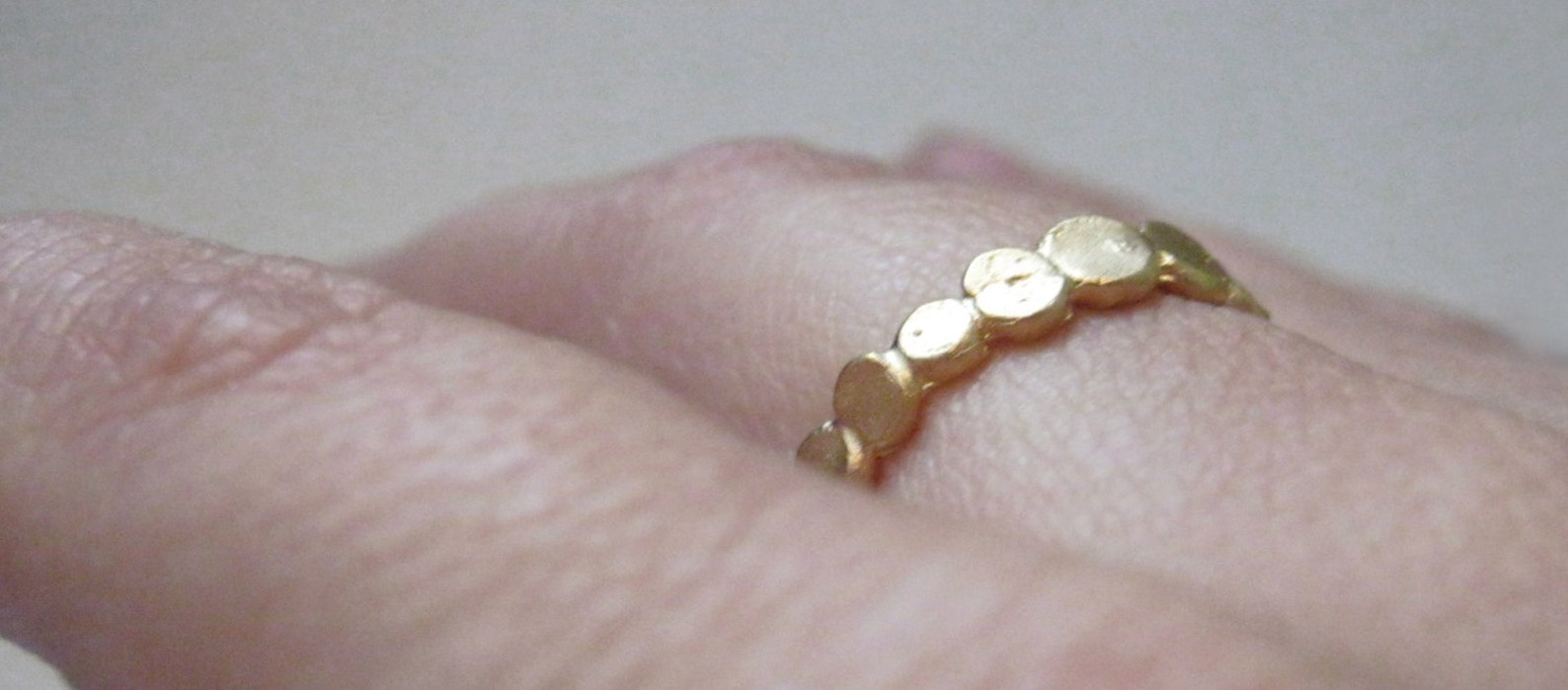 14k Gold Dot Ring 14k Gold Crown Ring Unique 14k Gold Ring | Etsy