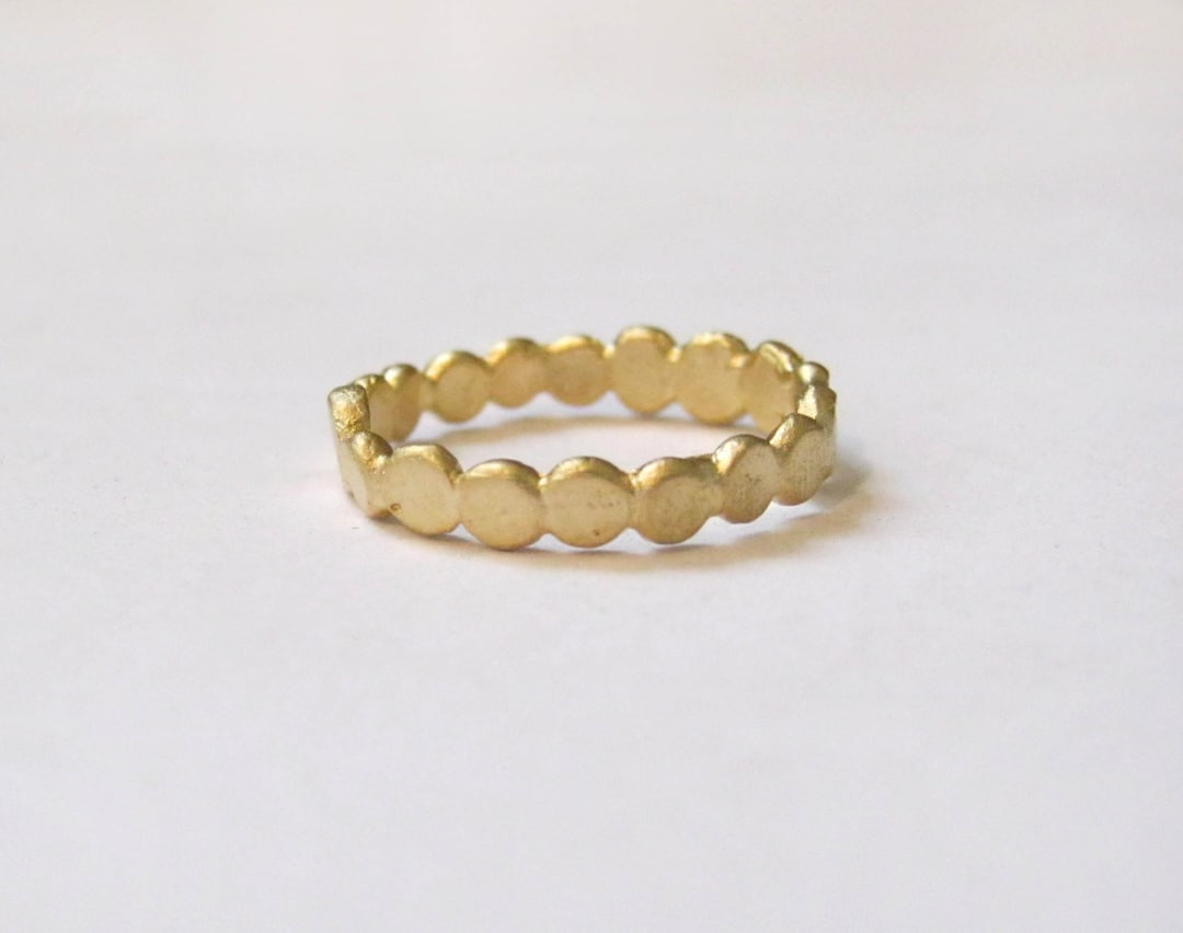 Dot Crown Ring, Hand Made, Wedding Band, Wedding Ring, Bridal ...