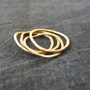 Gold Stacking Ring, Rings Set, Unique Gold Rings, Minimalist Jewelry ...