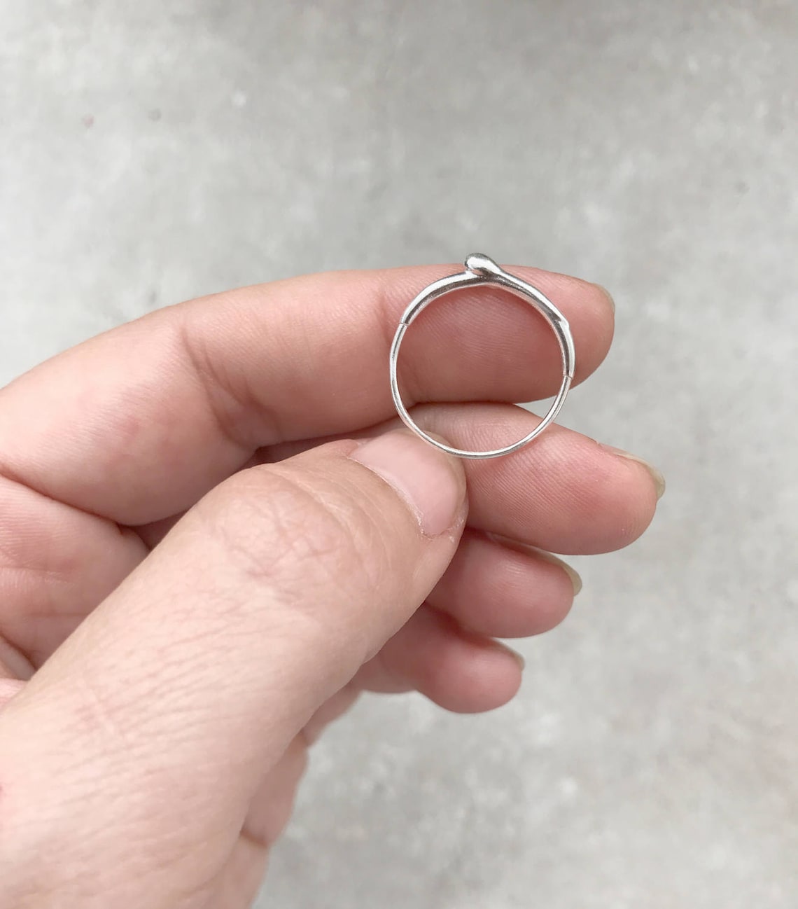 Mercury Ring sterling Silver Minimalist Ring Melted Studio - Etsy