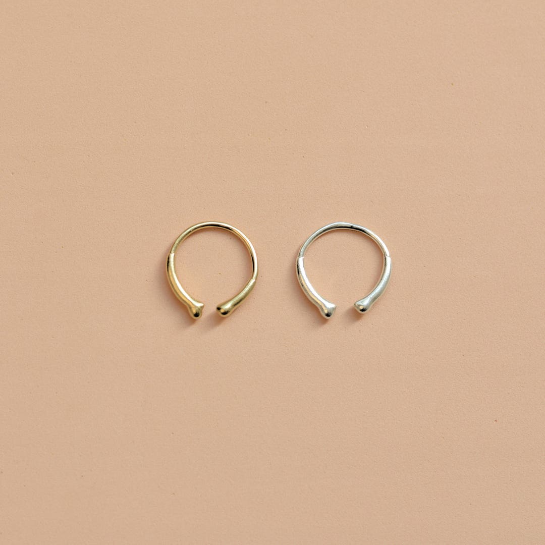 Open Mercury Ring, Minimalist Silver or Gold Ring, Adjustable Stacking ...