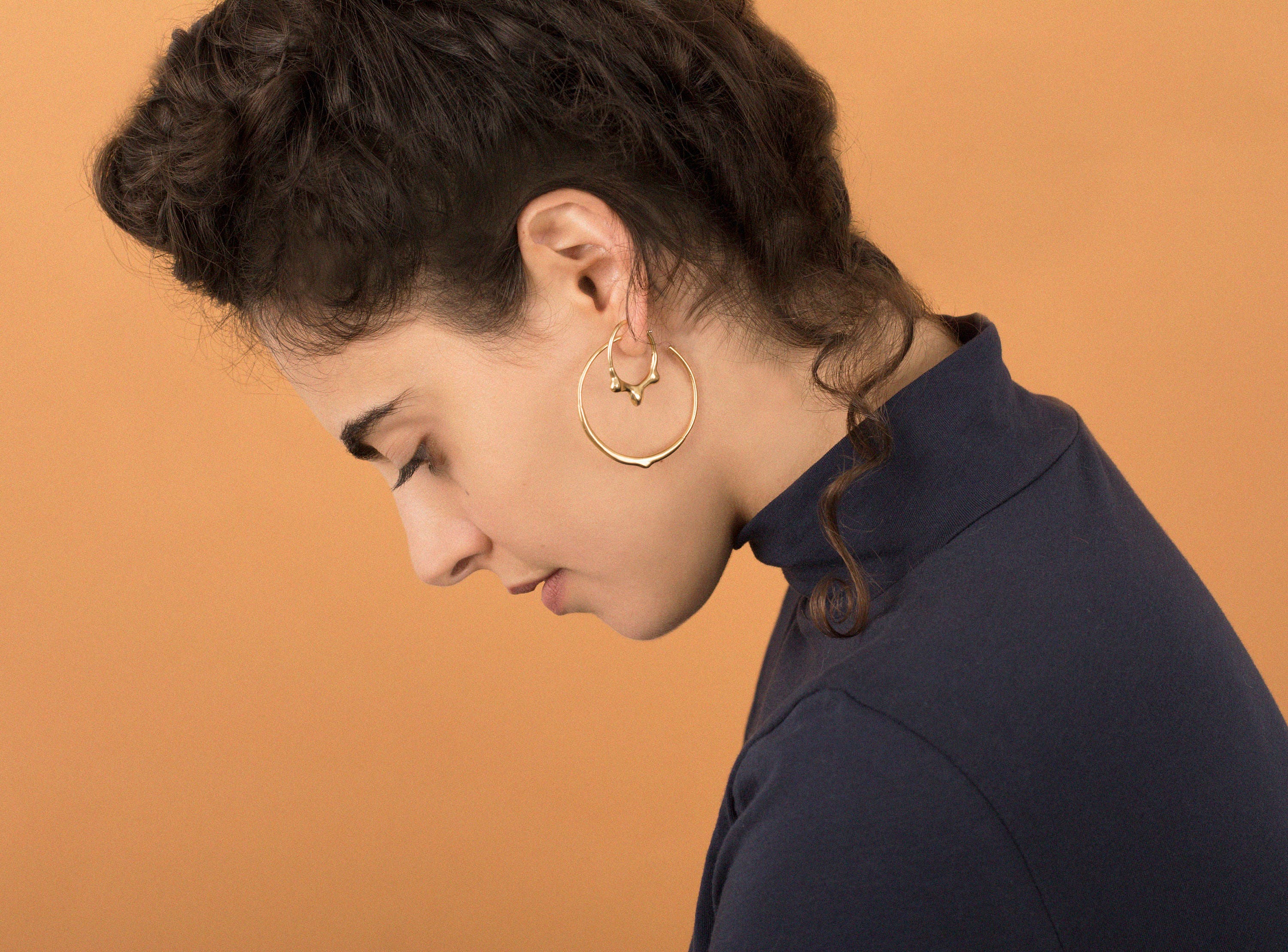 Unique Hoops Stud Hoop Earrings Hoop Earrings for Women | Etsy