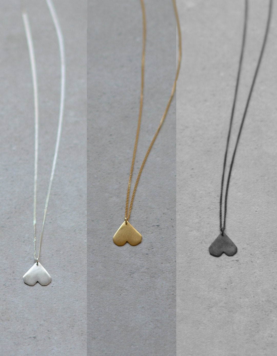 Heart Necklace, Layered Necklace, Unique Necklace Women, Heart Jewelry ...