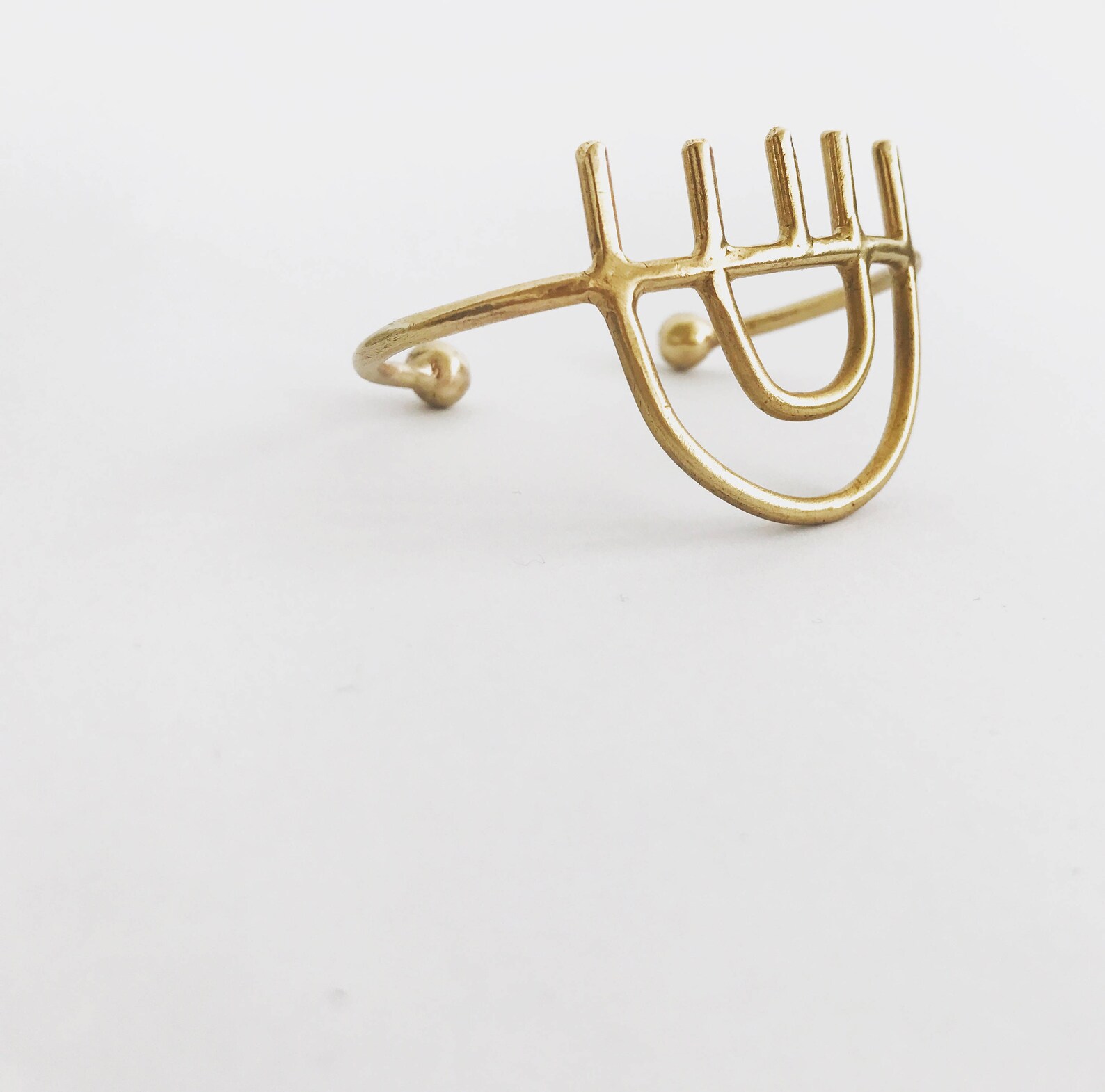 Ally Cuff Solid Brass Bracelet Studio Baladi Hand Made Raw - Etsy Israel