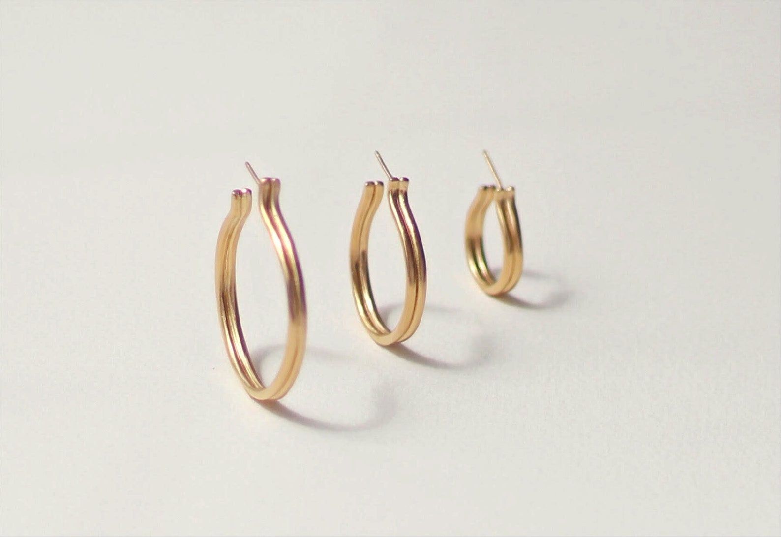 Gold Hoop Earrings Unique Hoops Hoop Earrings for Women | Etsy