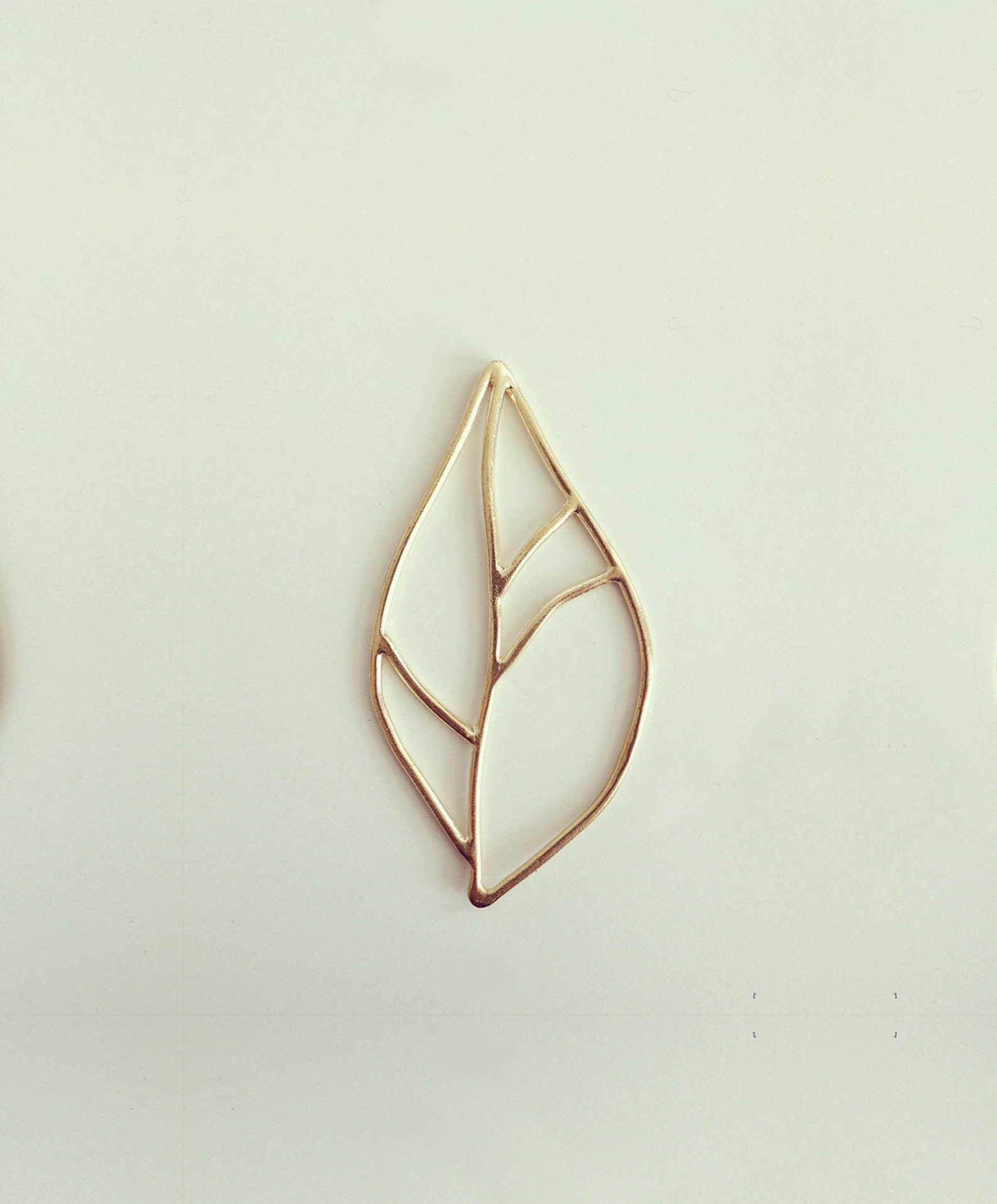 Leaf Brooch Pin, Sketch Leaf, Metal Brooch, Brass and Silver, Handmade ...
