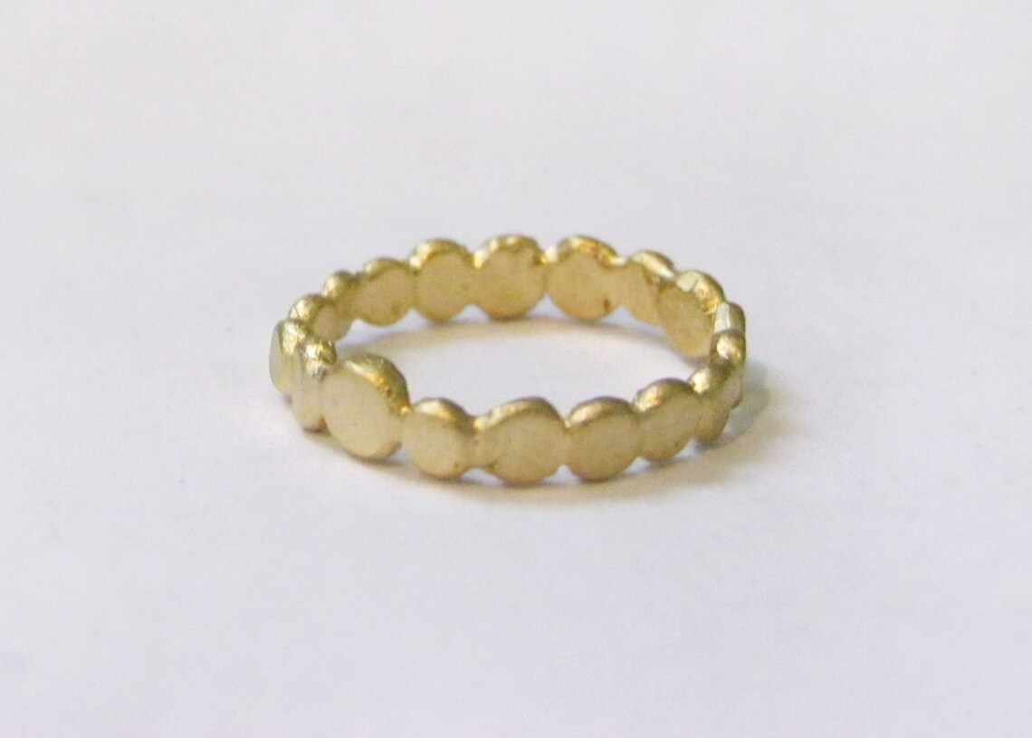 14k Gold Dot Ring, 14k Gold Crown Ring, Unique 14k Gold Ring, Unique ...