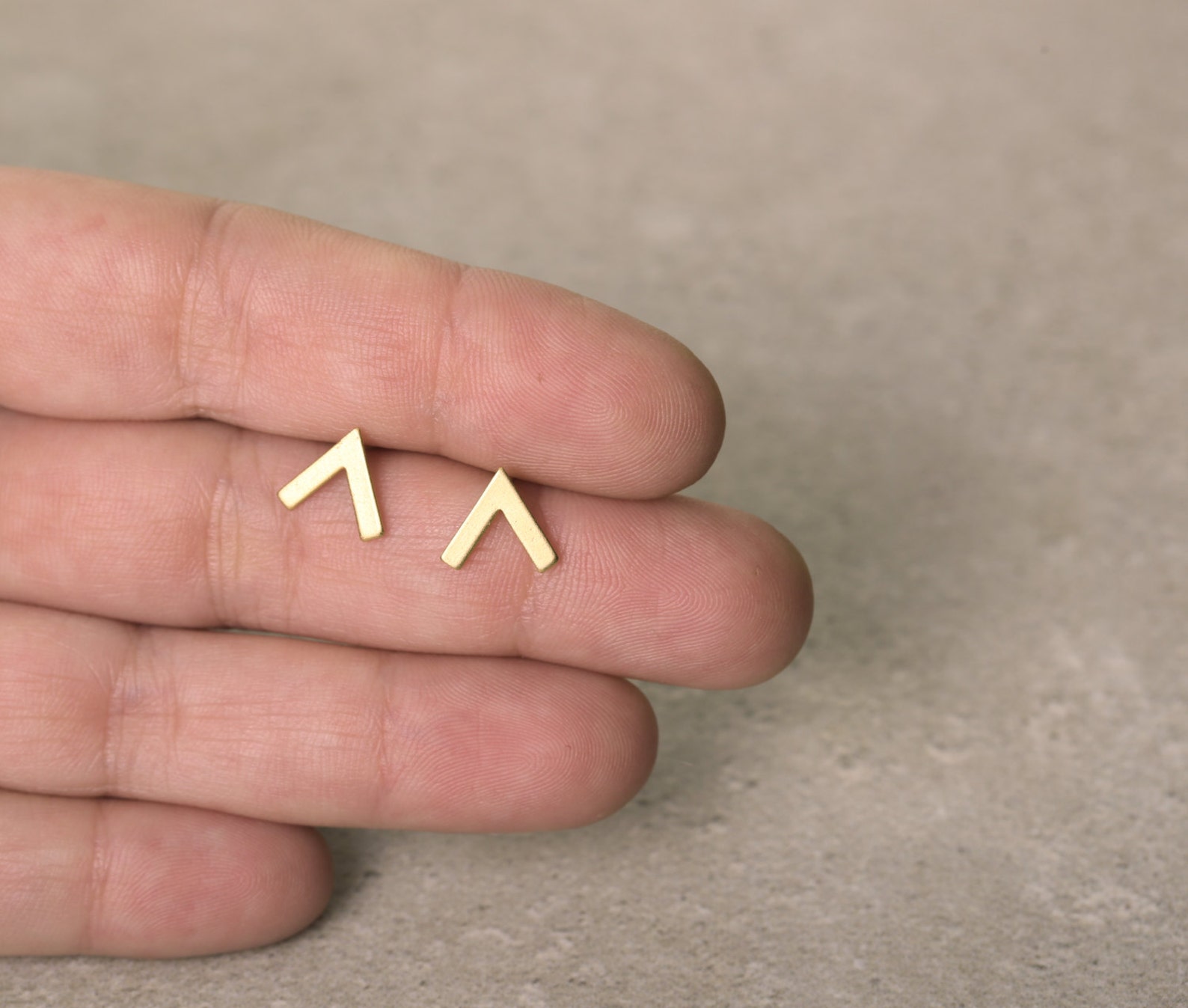 V Shaped Earrings, Golden Earrings, Minimalist and Simple Earrings ...