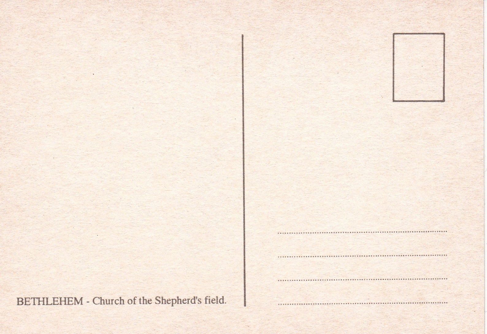 Bethlehem, Israel Postcard - Church of the Shepard's Field - Foreign ...
