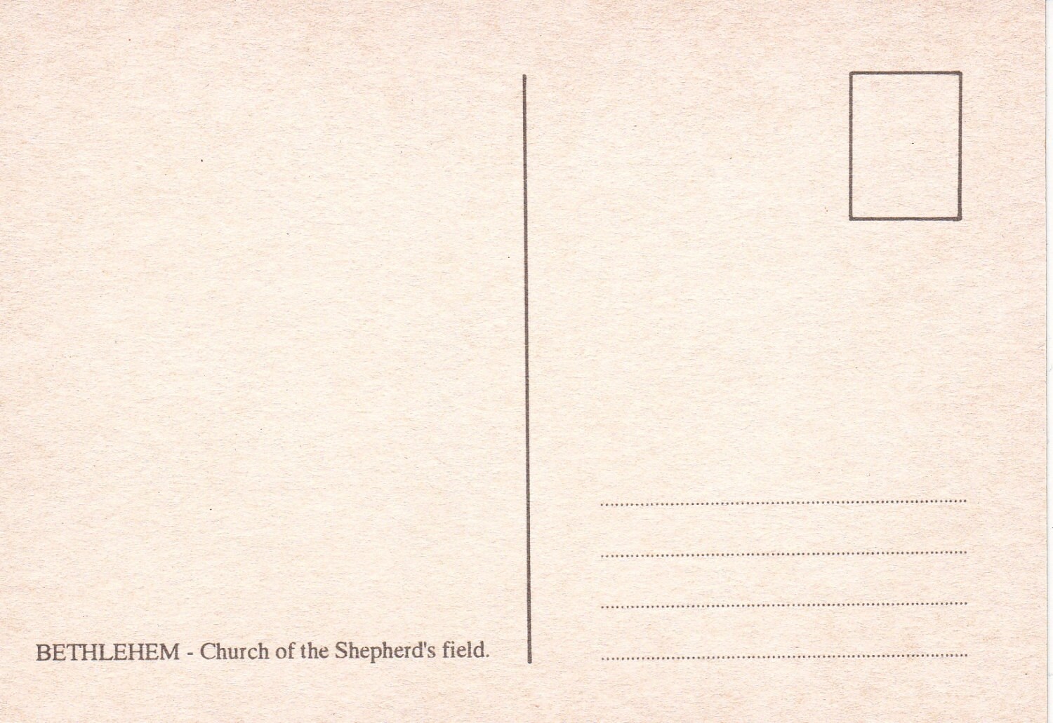 Bethlehem, Israel Postcard - Church of the Shepard's Field - Foreign ...