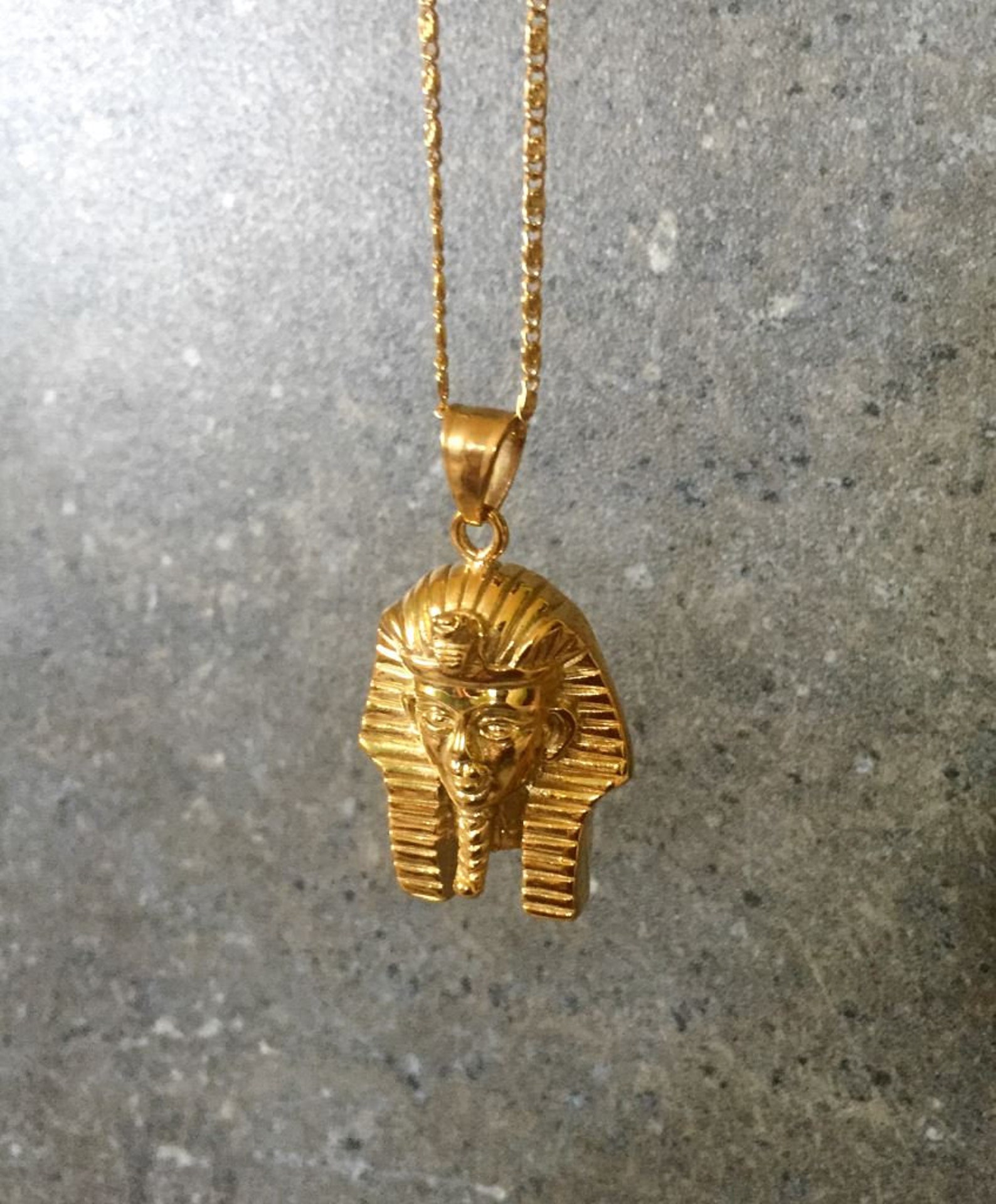 Gold Pharaoh Necklace Pharaoh Head Egyptian King Necklace - Etsy