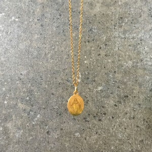 Gold Virgin Mary Coin Necklace - Virgin Mary - Religious Coin Necklace ...