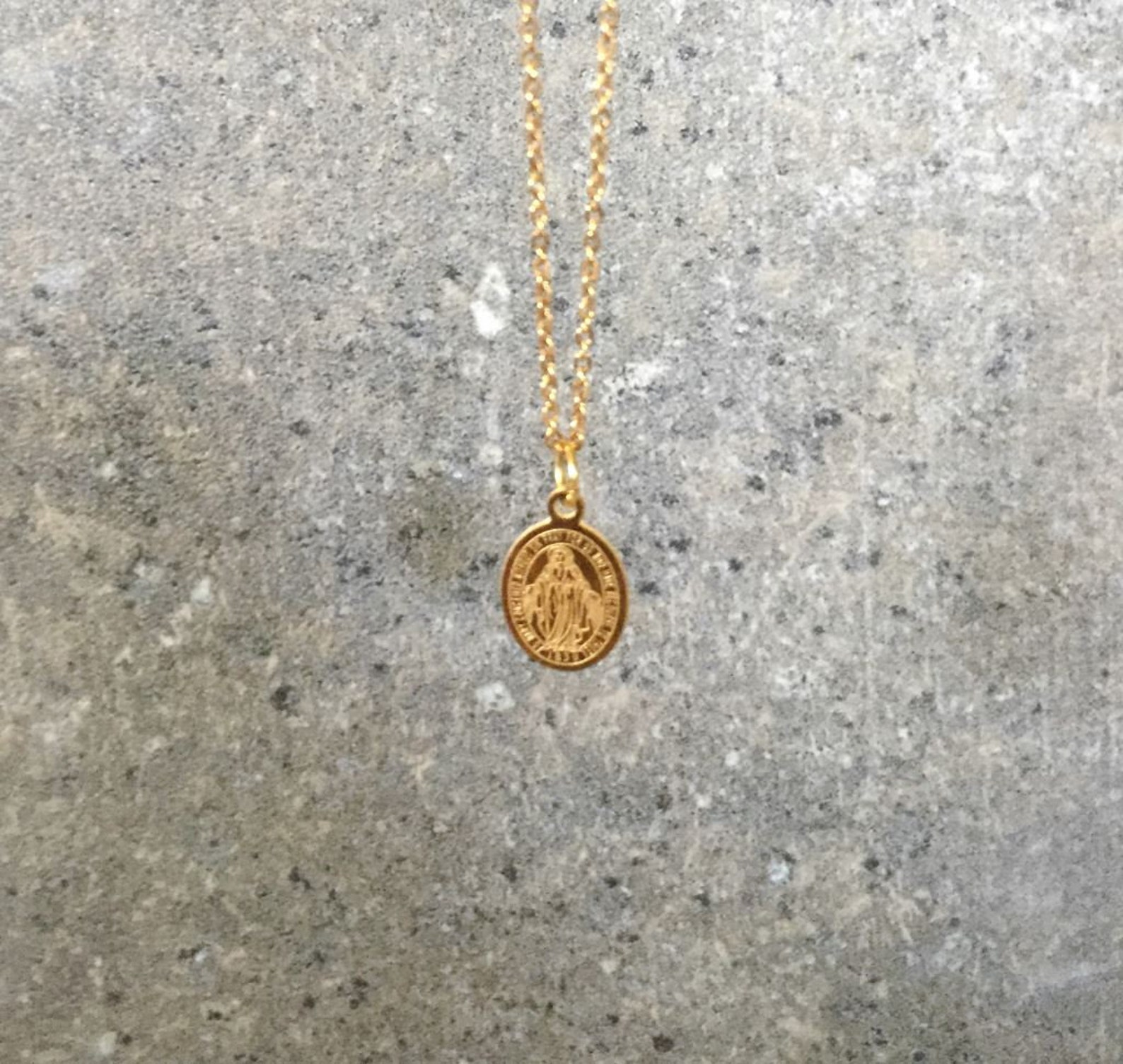Gold Virgin Mary Coin Necklace - Virgin Mary - Religious Coin Necklace ...
