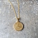 1 Aquarius Zodiac Coin Medallion Necklace Astrology Sign Star Sign ...