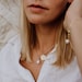 ELOISE . Gold Necklace With Freshwater Pearl Charm . 16k Gold Plated ...