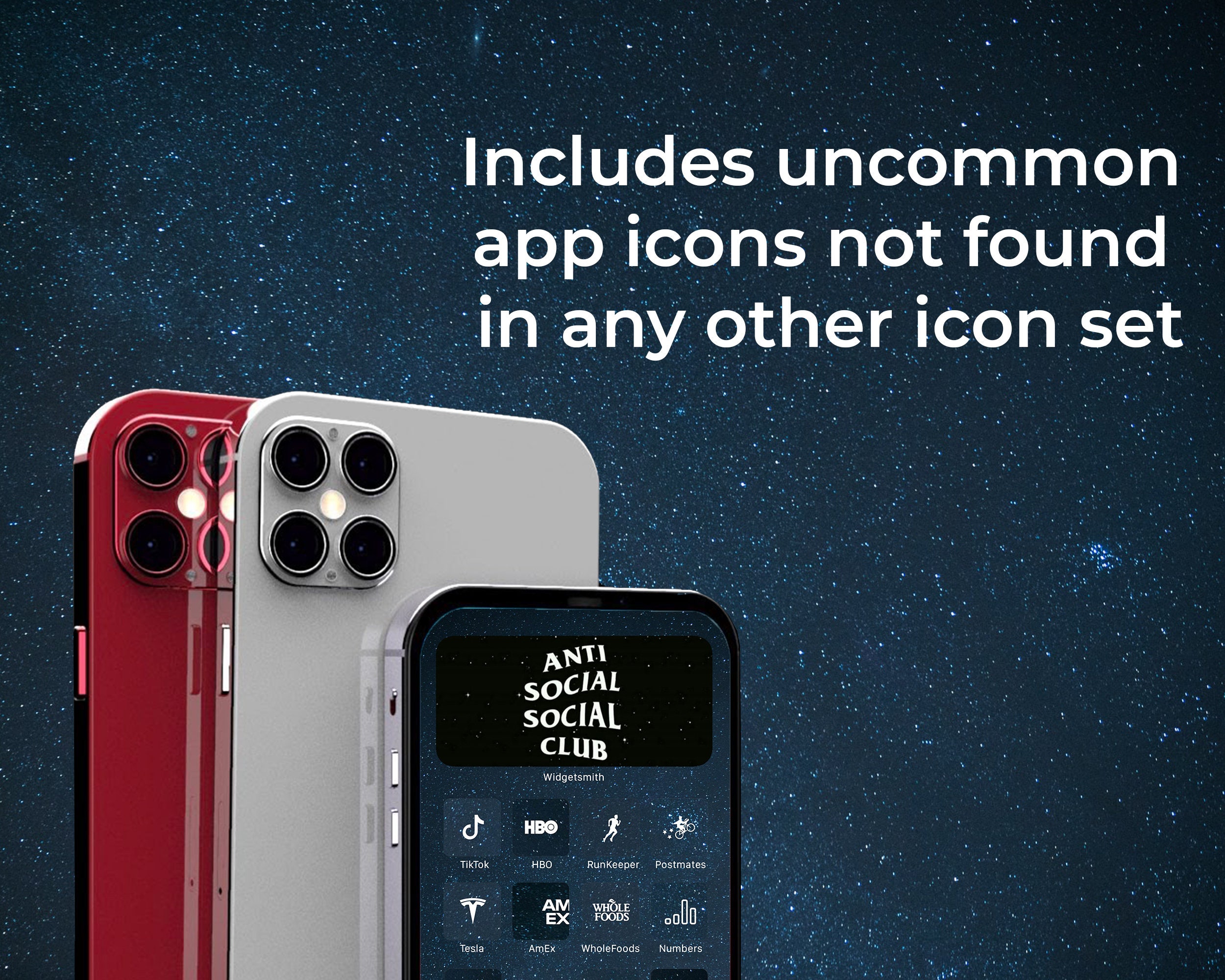 135 Stars & Night Sky Ios Icon Pack | All Access | iPhone Ios14 App ...