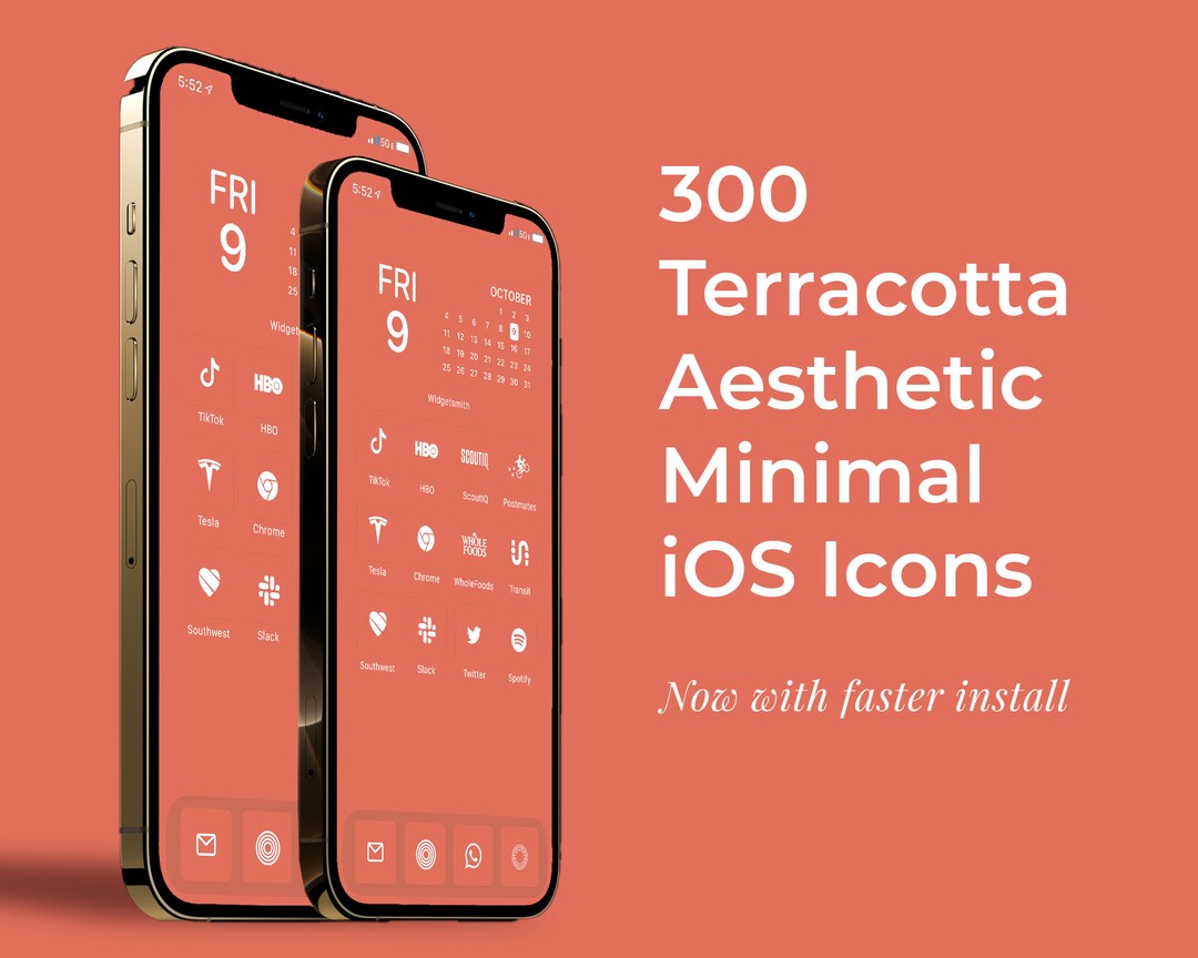 300 Ios Minimal Luxury Terracotta Icons All Access Pack - Etsy