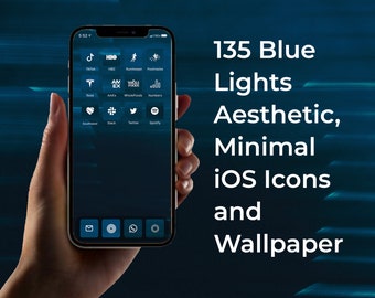 Blue Ios 14 App Icon Pack Neon Aesthetic Ios 14 Icons - Etsy UK