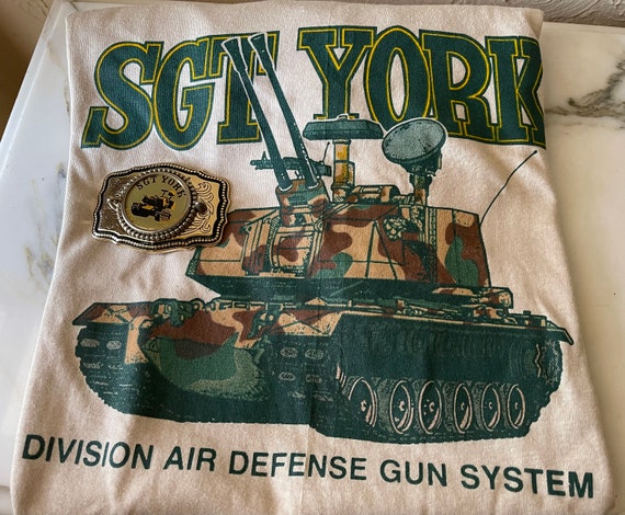 Vintage SGT York Division Air Defense Gun System Shir… - Gem