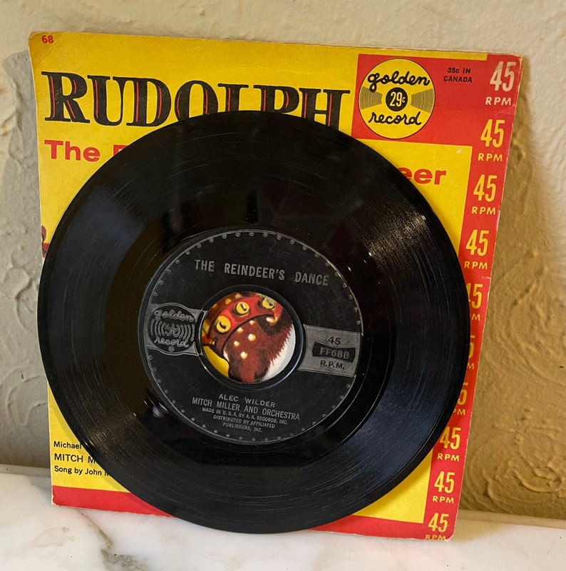 Vintage Golden Record ‘ Rudolph the Red Nose Reindeer’ 45 RPM Record - Etsy