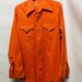 Vintage Plains Orange Western Shirt - Etsy