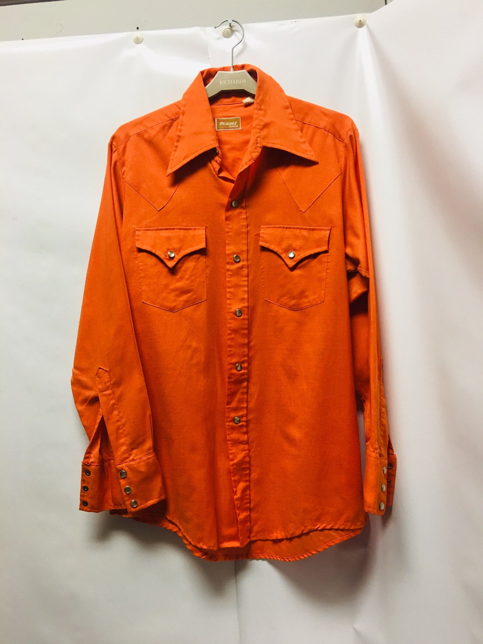 Vintage Plains Orange Western Shirt - Etsy
