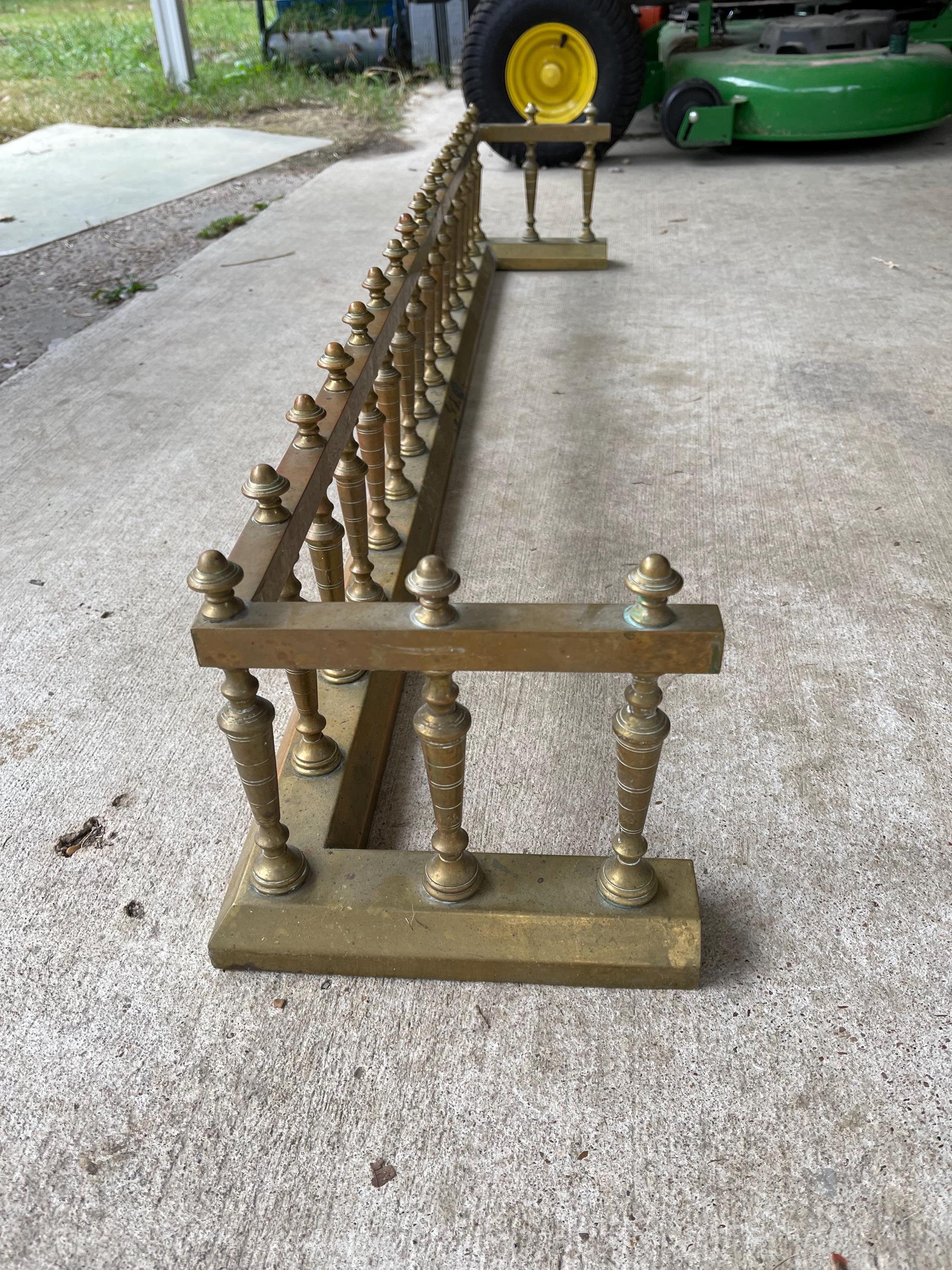 Vintage Ornate Brass Fireplace Fire Guard Rails - Etsy