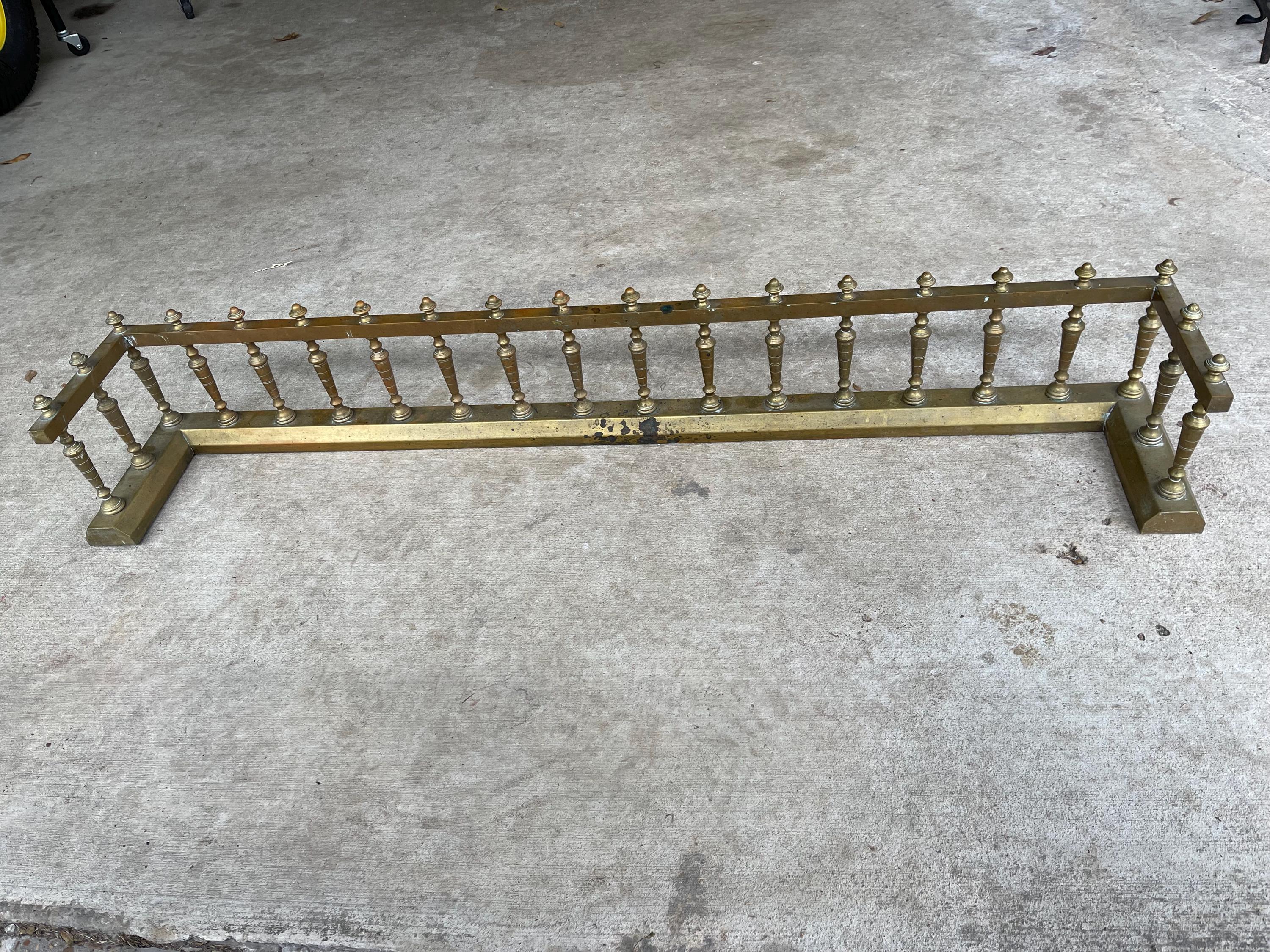 Vintage Ornate Brass Fireplace Fire Guard Rails - Etsy