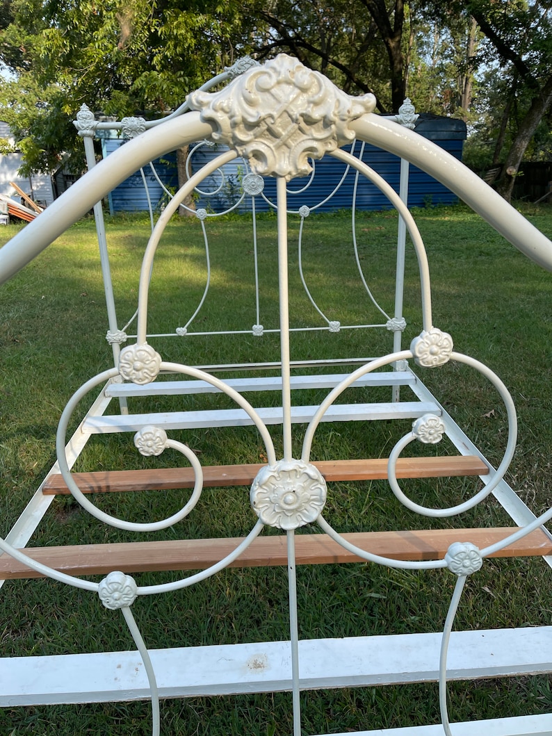 Antique Ornate Full Iron Bed Frame - Etsy