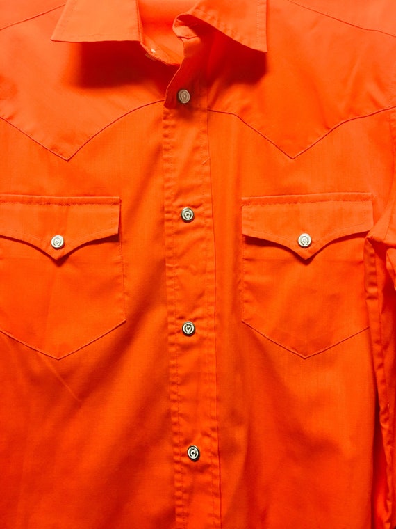 Vintage Neon Orange Western Shirt - Gem