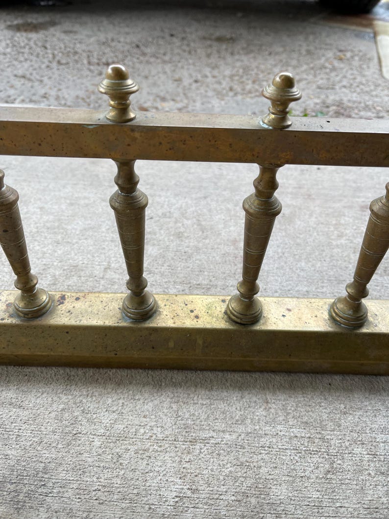 Vintage Ornate Brass Fireplace Fire Guard Rails - Etsy