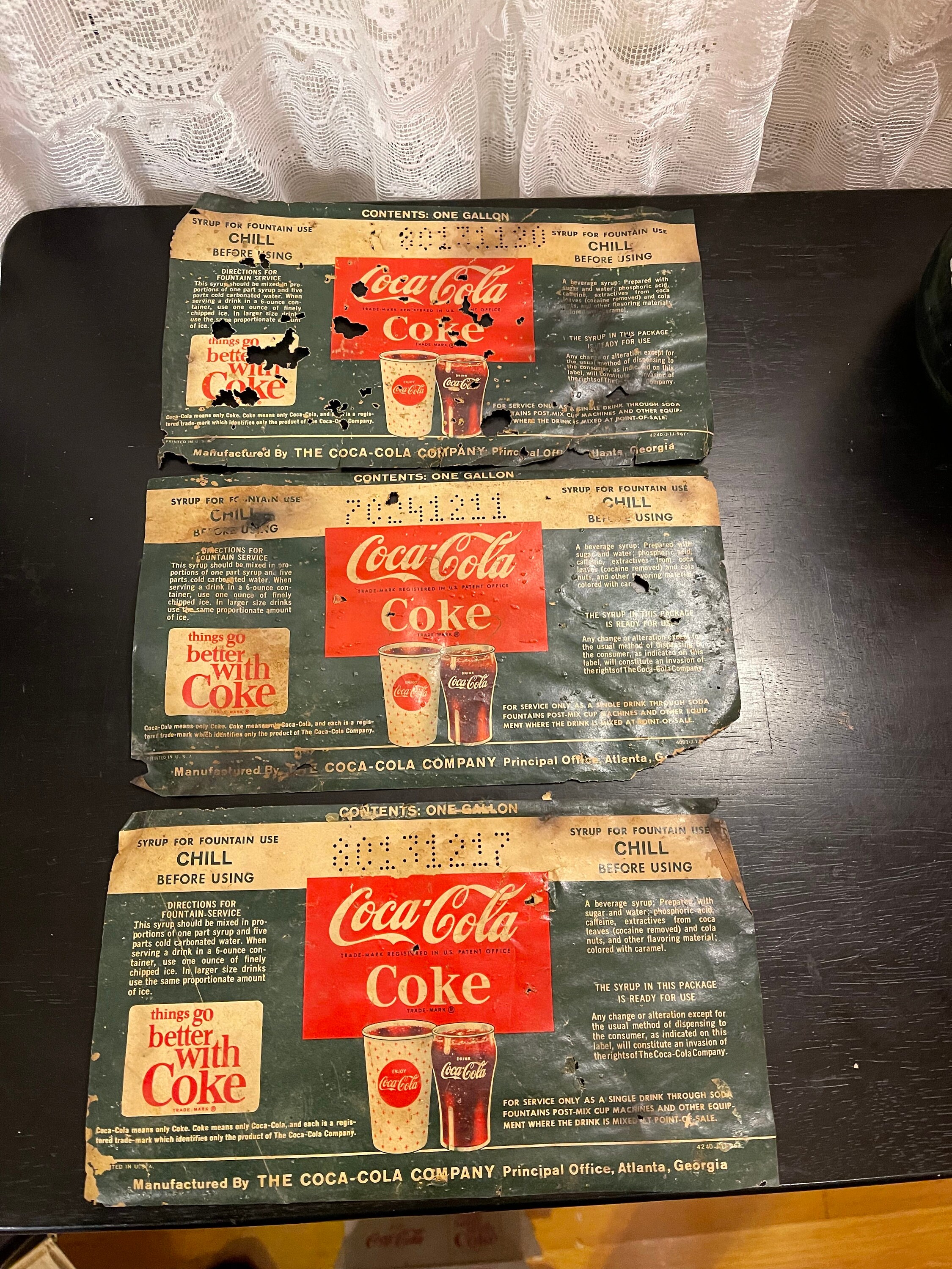Vintage Coca Cola 1 Gallon Syrup Paper Label - Etsy