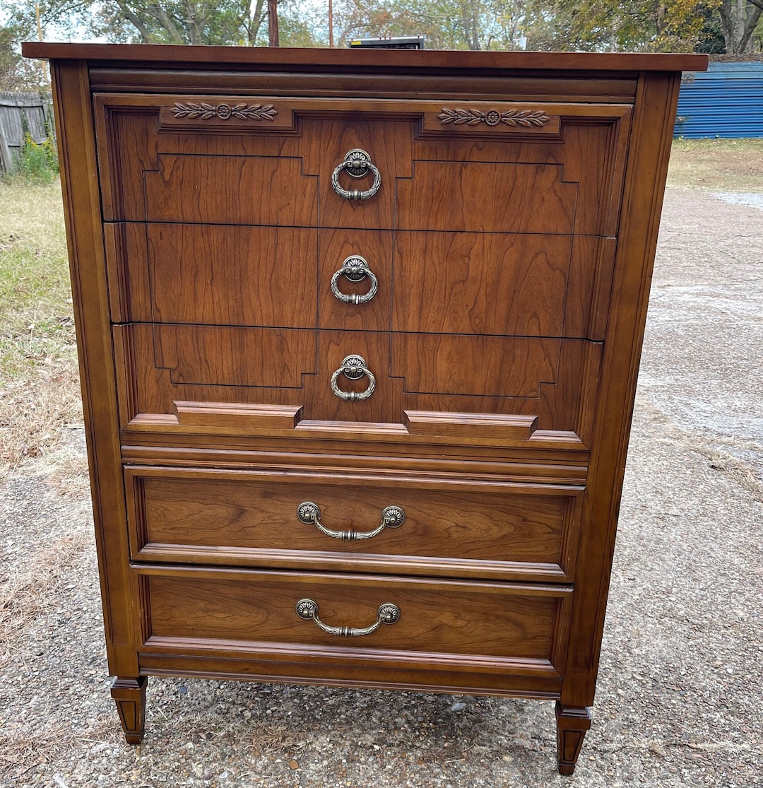Vintage Dixie Mid Century Ornate Chest - Etsy