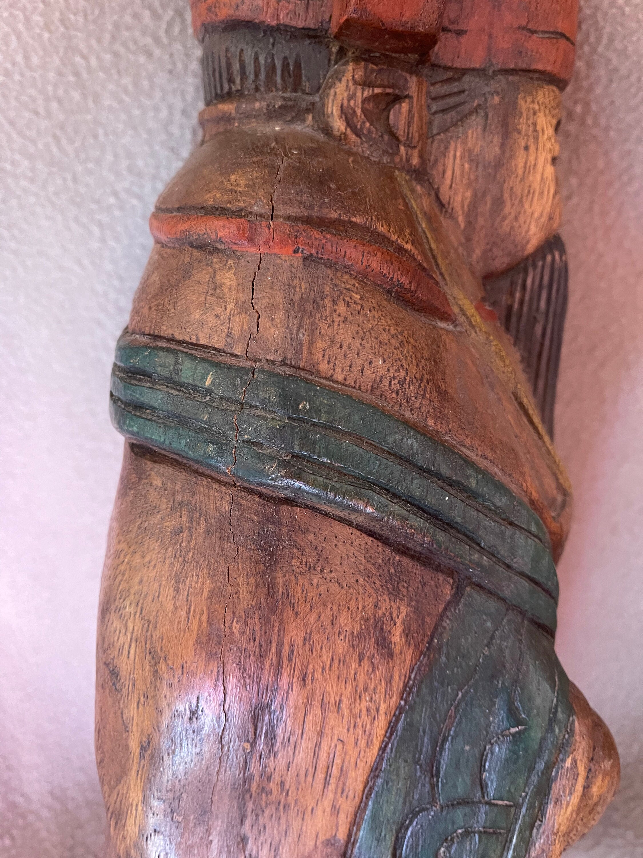 Oriental Male Ruler Wooden Statue - Etsy