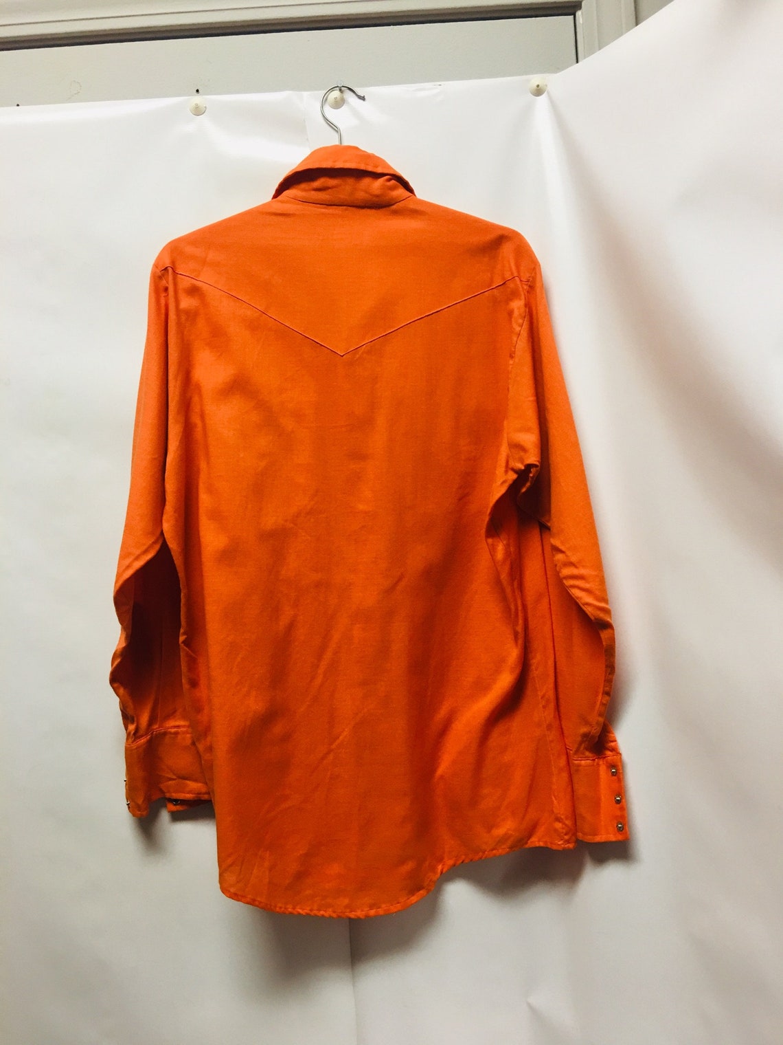 Vintage Plains Orange Western Shirt - Etsy
