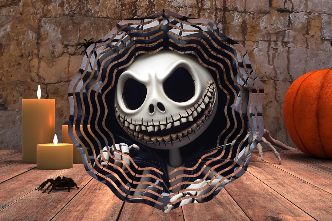 3D Skeleton Wind Spinner 8" Sublimation Transfer Ready to Press - Etsy