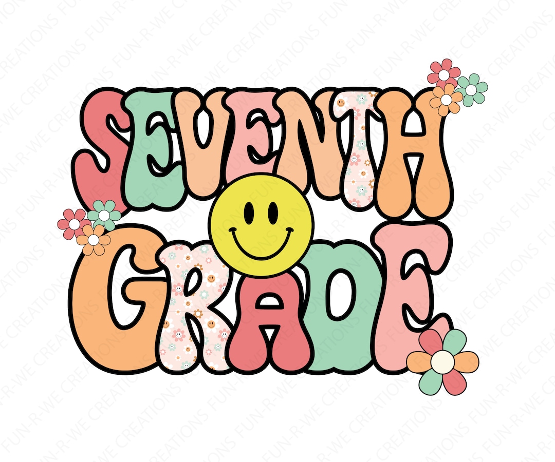 Seventh Grade Retro PNG, Jpeg, SVG Design for DTF, Dtg, Sublimation - Etsy