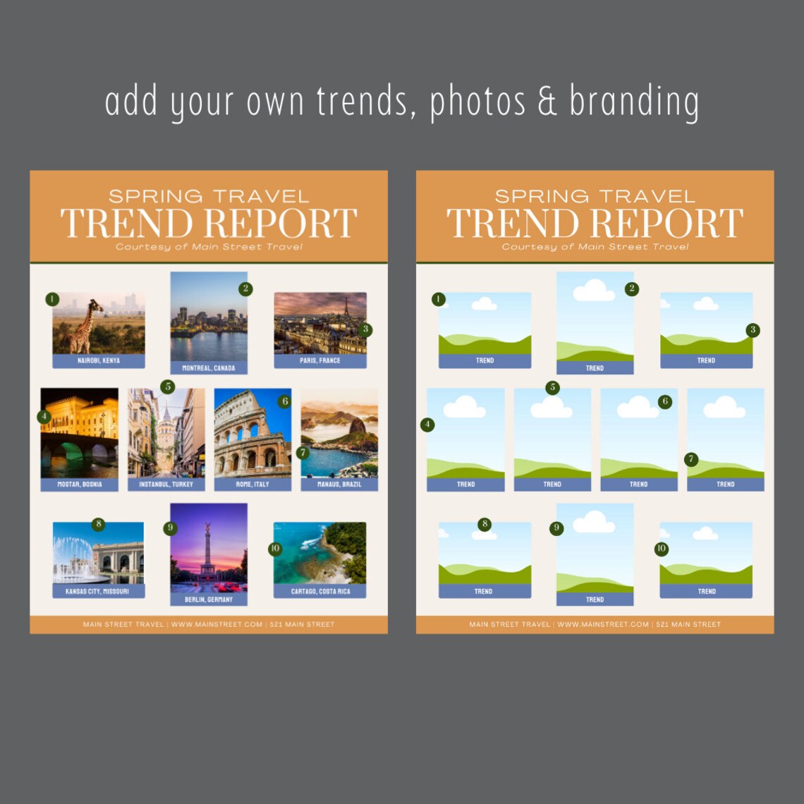 Lead Magnet Travel Agent, Trend Report Canva Template for Travel Agent ...