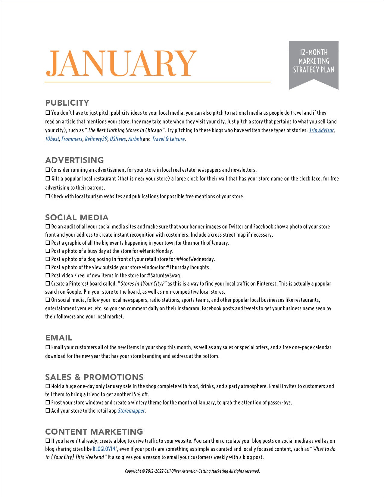 Retail Marketing Strategy Template