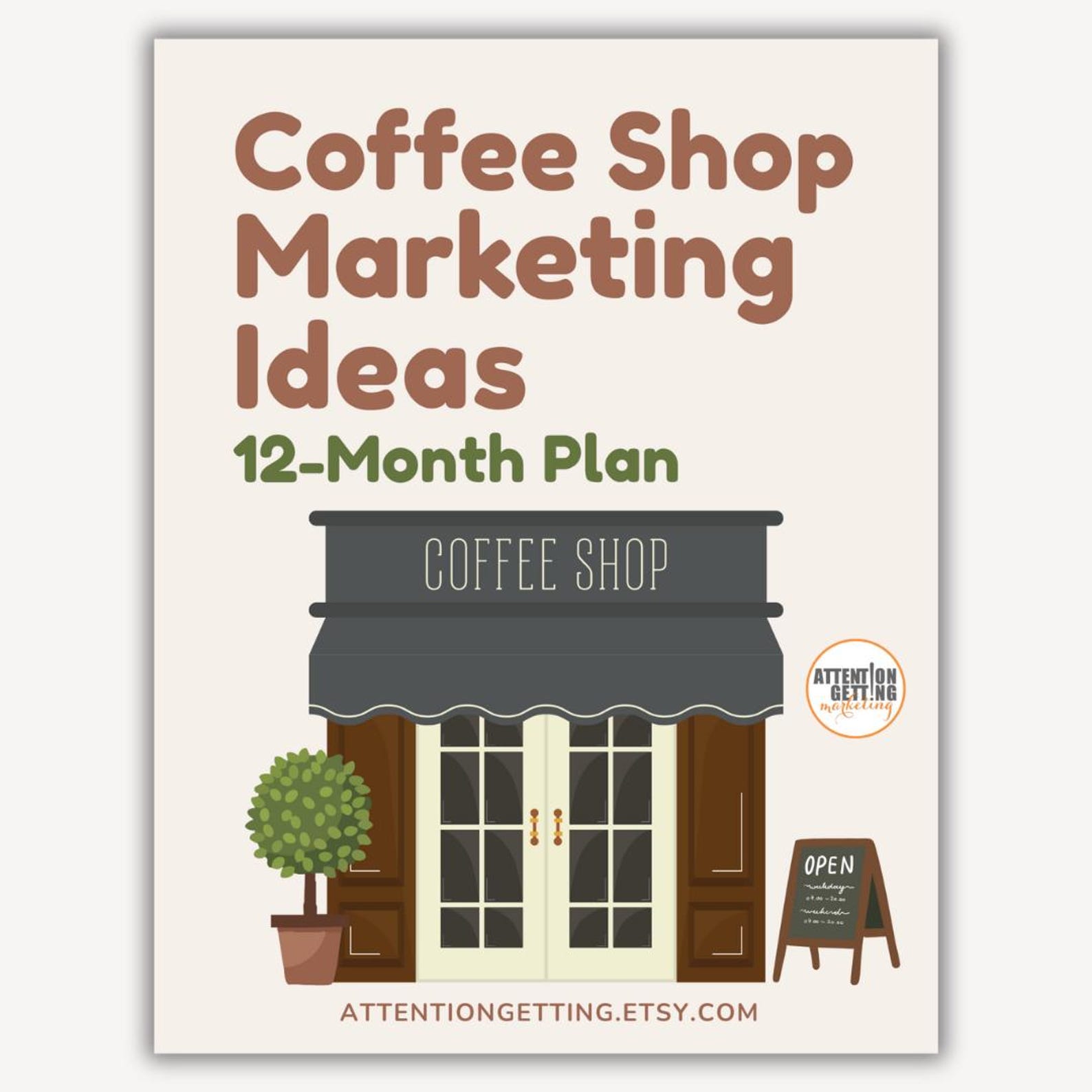 Coffee Shop Marketing Plan, 12-month Coffee Shop Digital Marketing ...