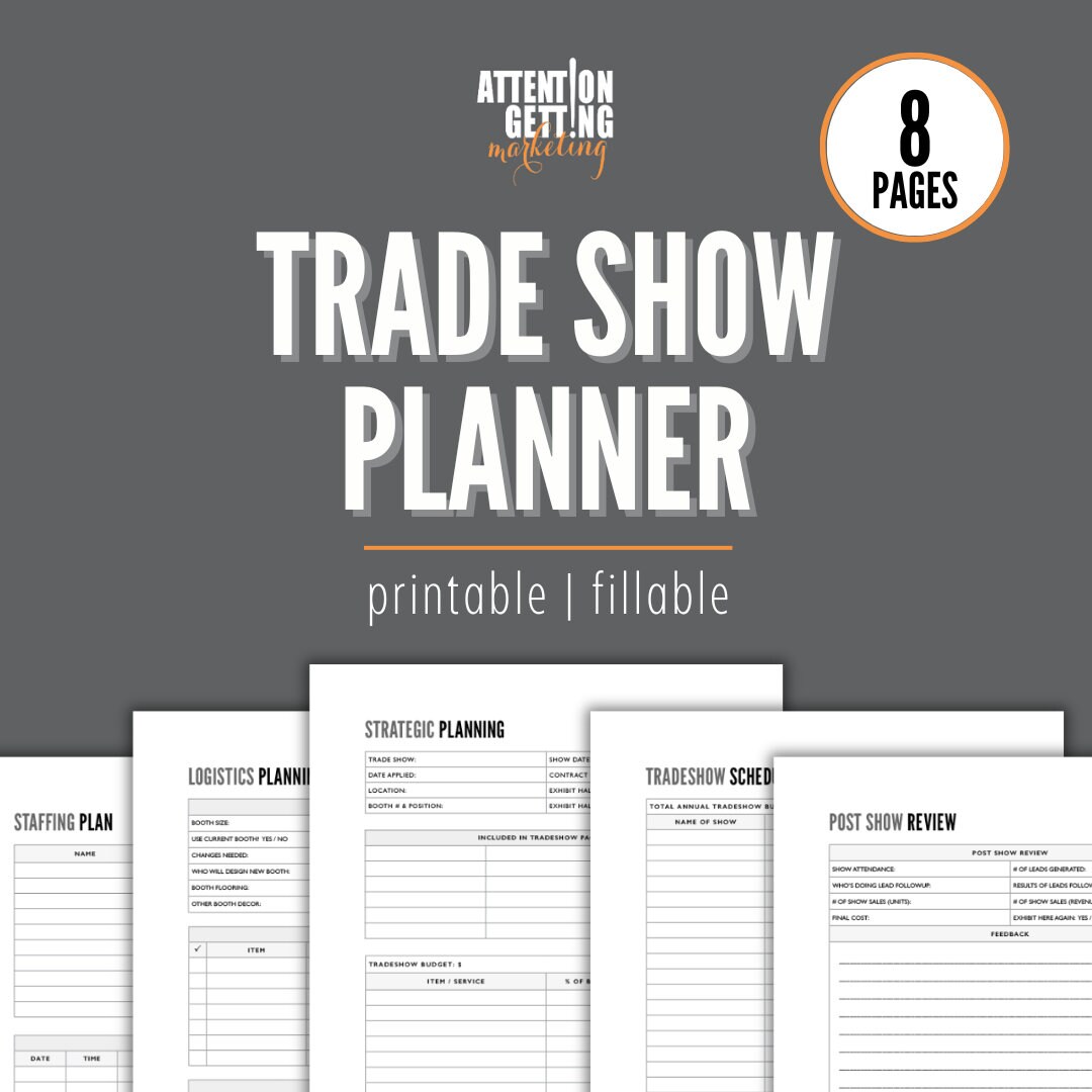 Trade Show Planner Exposition Planner Trade Show Checklist Conference ...