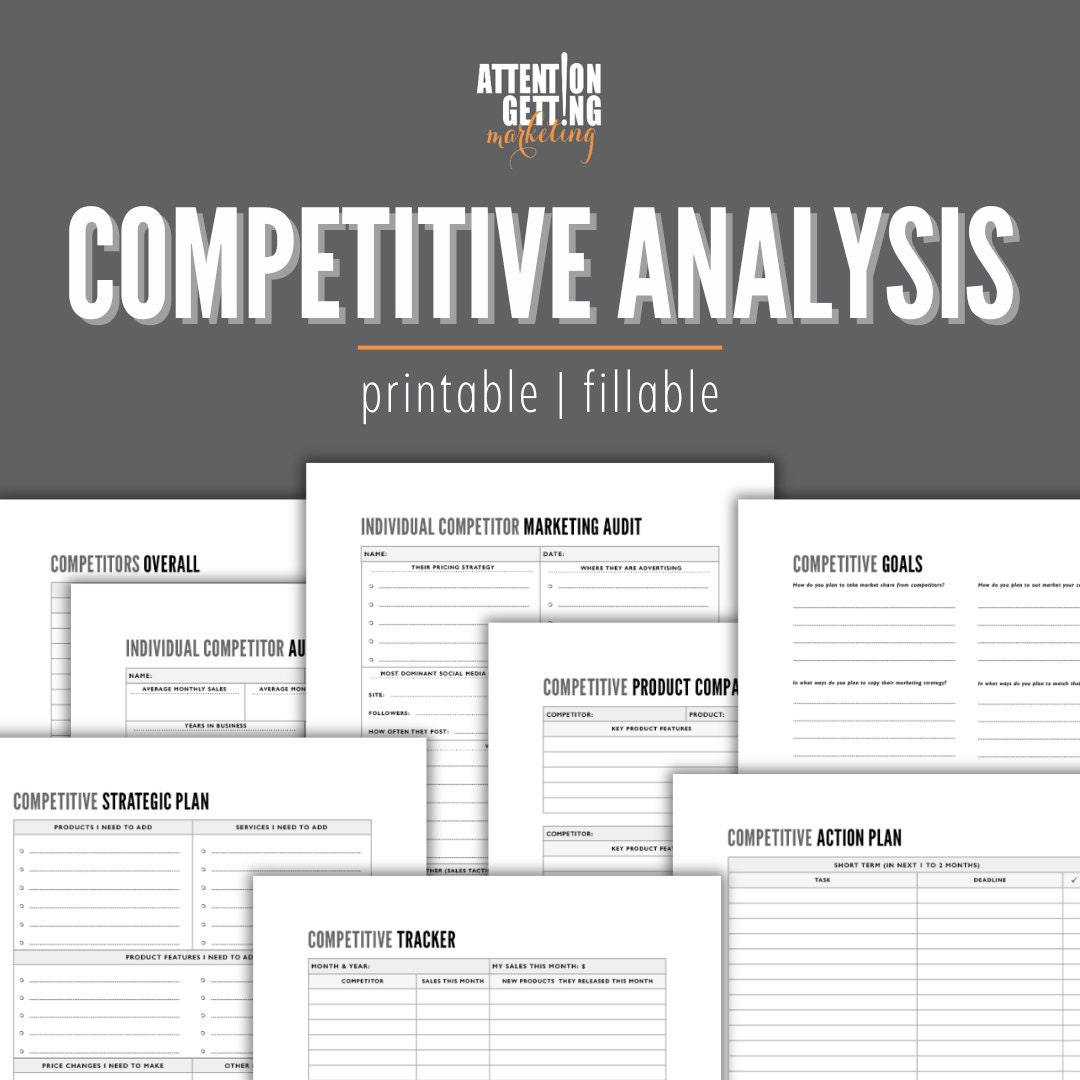 Competitive Analysis Template, Competitor Analysis Competition ...