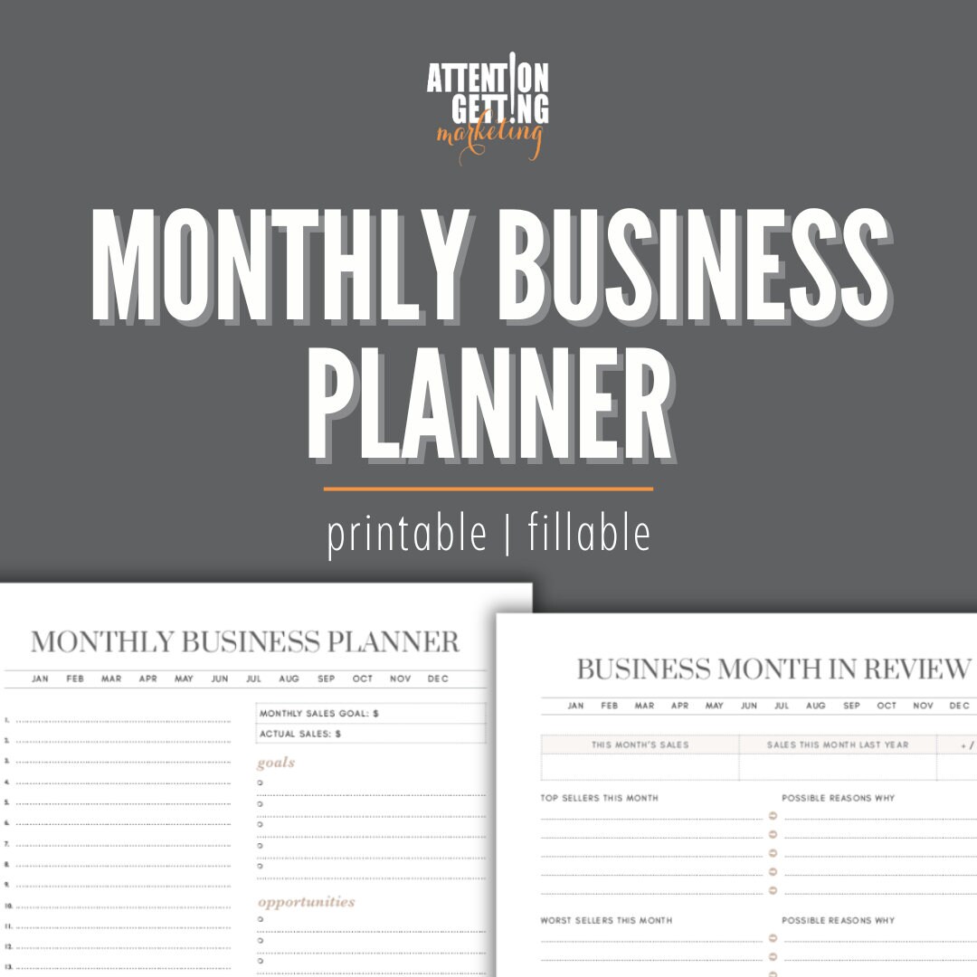 Monthly Business Planner 2024 to Do List Business Review Printable ...