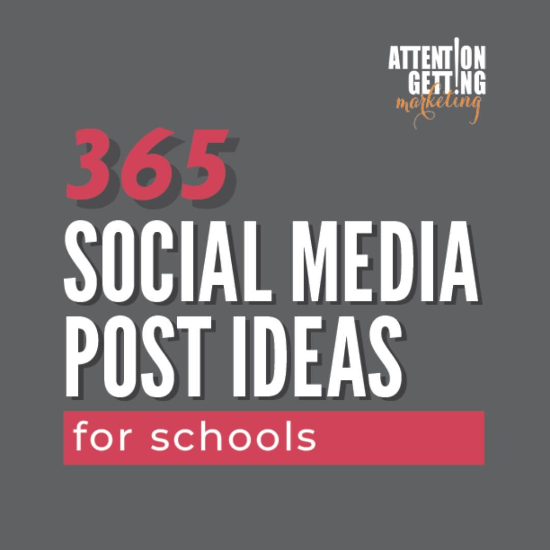 Social Media Calendar for Schools, Social Media Posting Ideas for ...