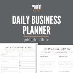 Business Daily Planner Printable Daily Business to Do List Planner ...