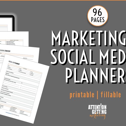 Social Media Marketing Bundle Planner Online Business - Etsy