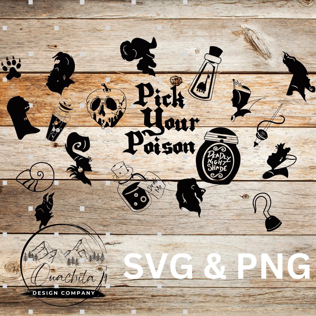 Pick Your Poison Villains SVG PNG - Digital Download - Etsy