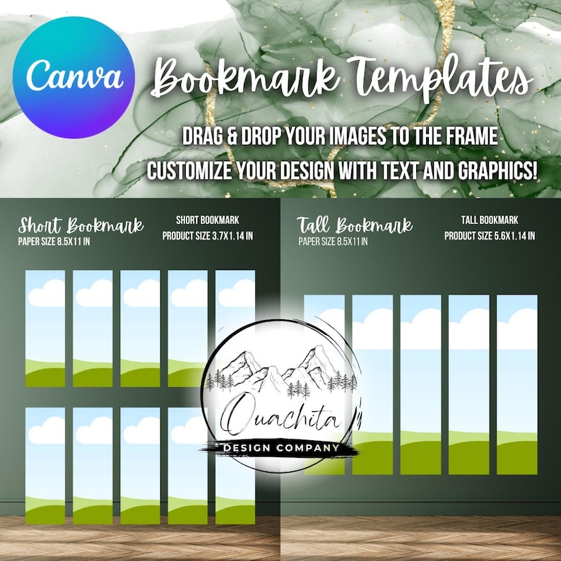 Canva Editable Bookmark Template, Design Your Own Bookmarks, Bookmarks ...