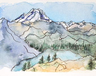 Mount Baker Painting - Etsy