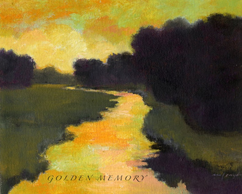 Custom Original Oil 16x20 Painting, Landscape Art, River Scene at ...